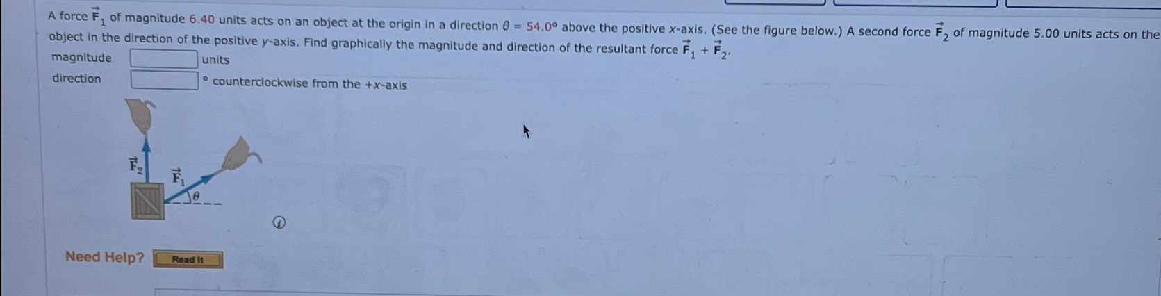 Solved object in the direction of the positive y-axis. Find | Chegg.com