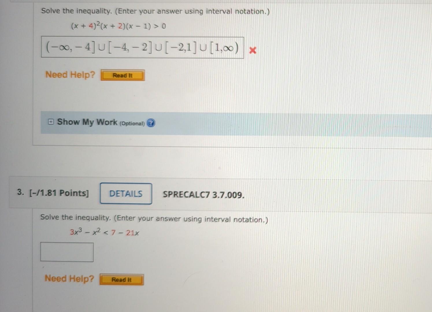 Solved Solve The Inequality. (enter Your Answer Using