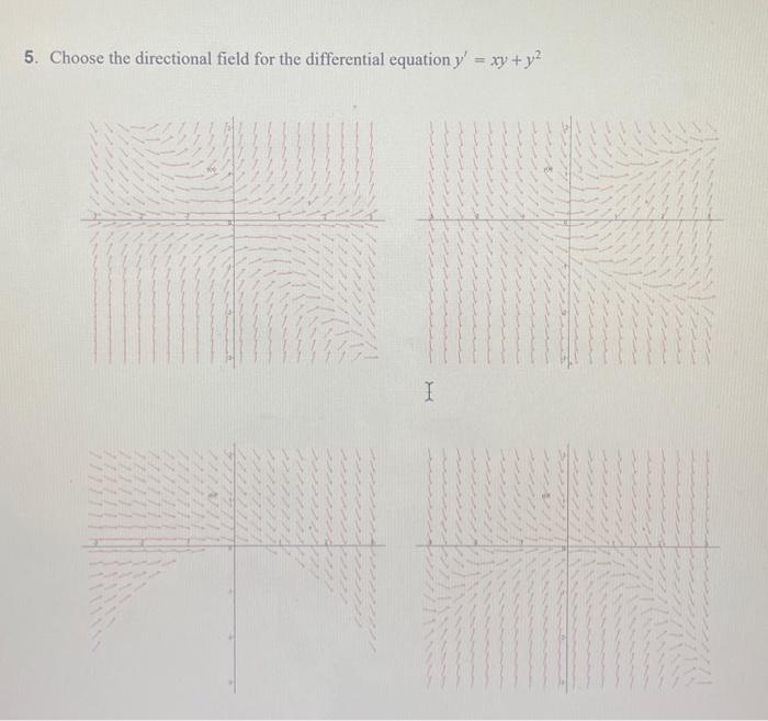 Solved 5. Choose the directional field for the differential | Chegg.com