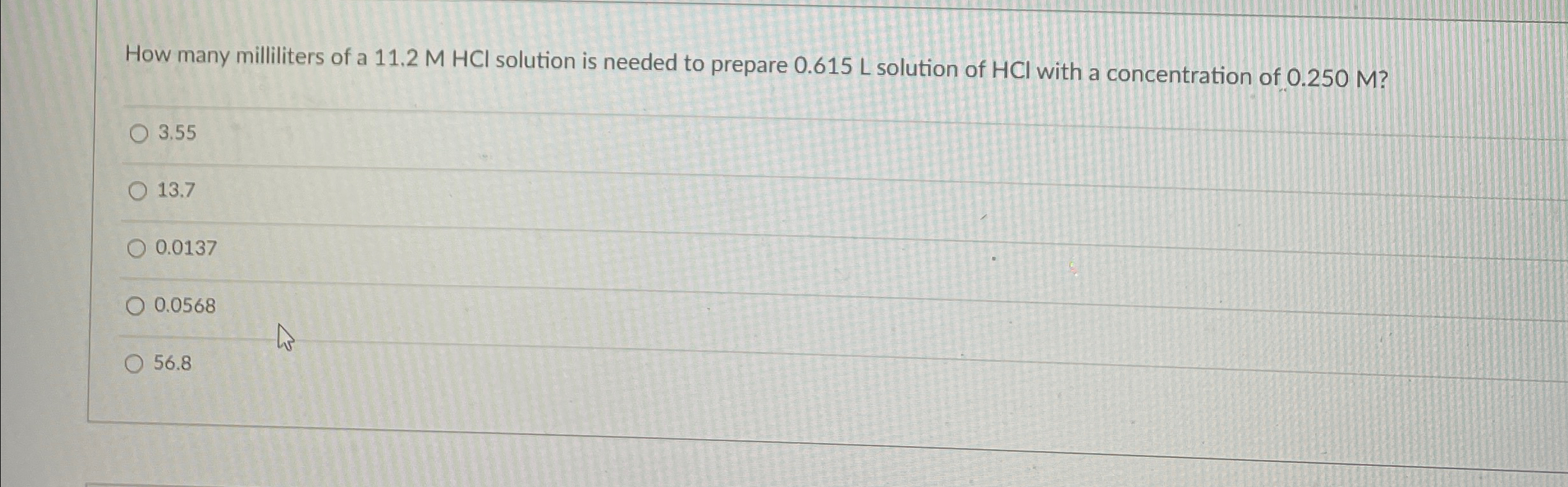Solved How many milliliters of a 11.2MHCl ﻿solution is | Chegg.com