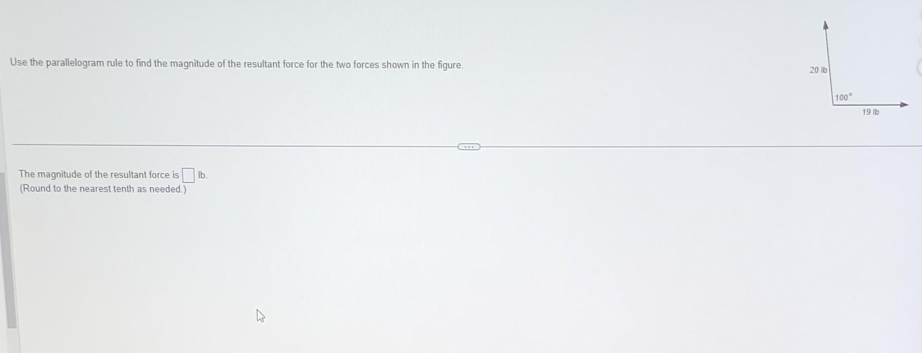 Solved Use the parallelogram rule to find the magnitude of | Chegg.com