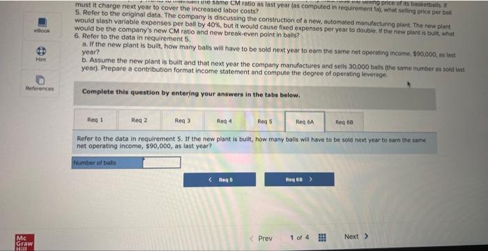Solved Problem 6-20 (Static) CVP Applications: Break-Even | Chegg.com