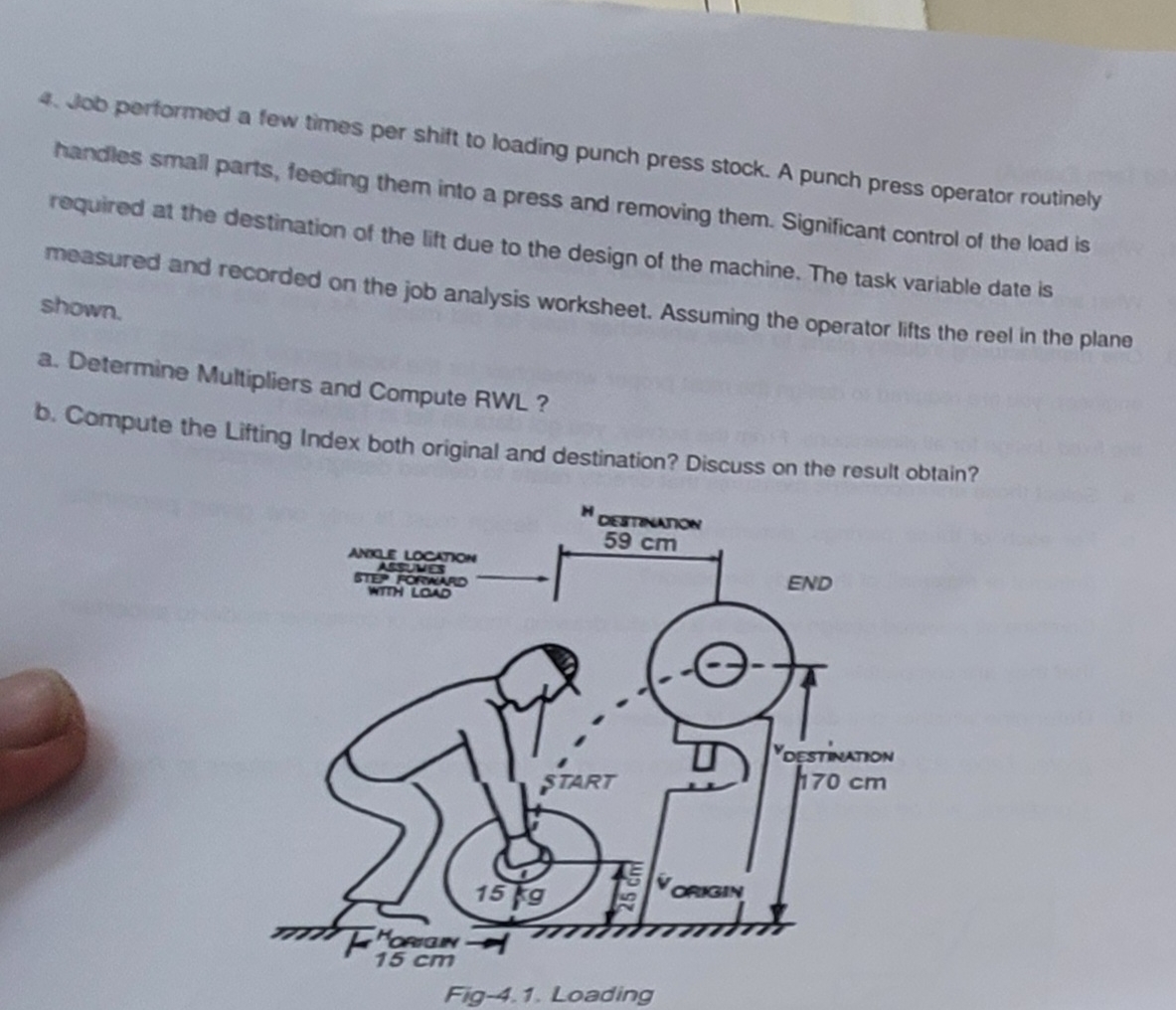 Solved Job performed a few times per shift to loading punch | Chegg.com