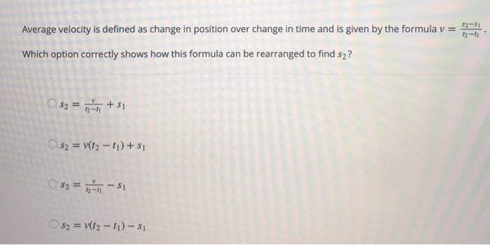 Solved Average velocity is defined as change in position | Chegg.com