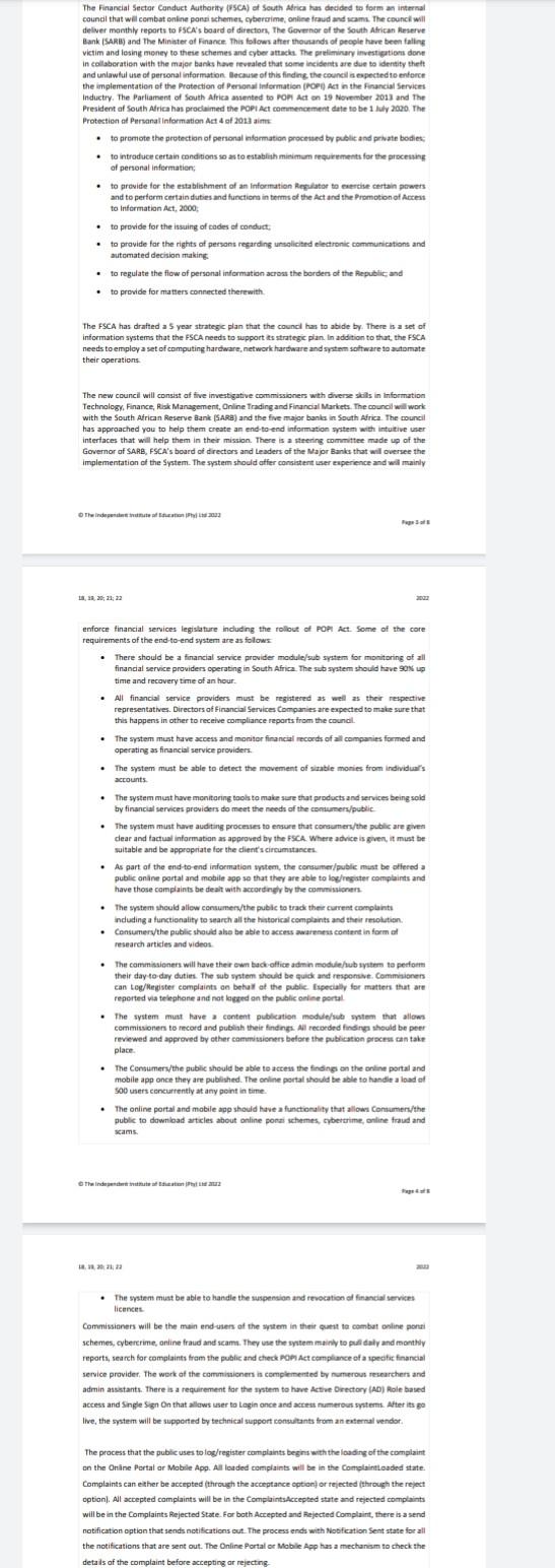 Solved case study Identify all the stakeholders in the | Chegg.com