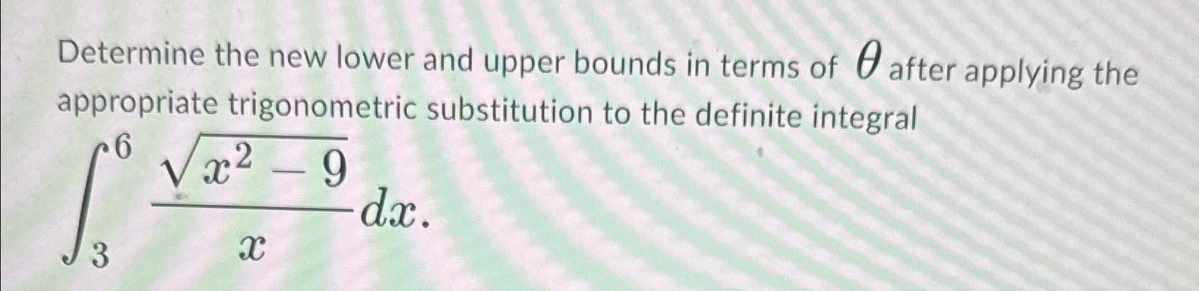Solved Determine the new lower and upper bounds in terms of | Chegg.com