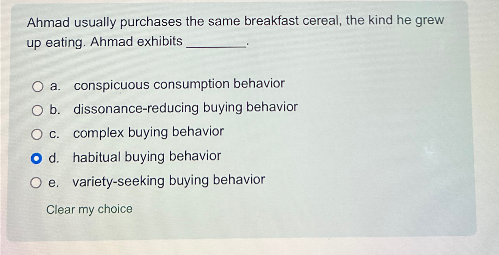 Solved Ahmad usually purchases the same breakfast cereal, | Chegg.com