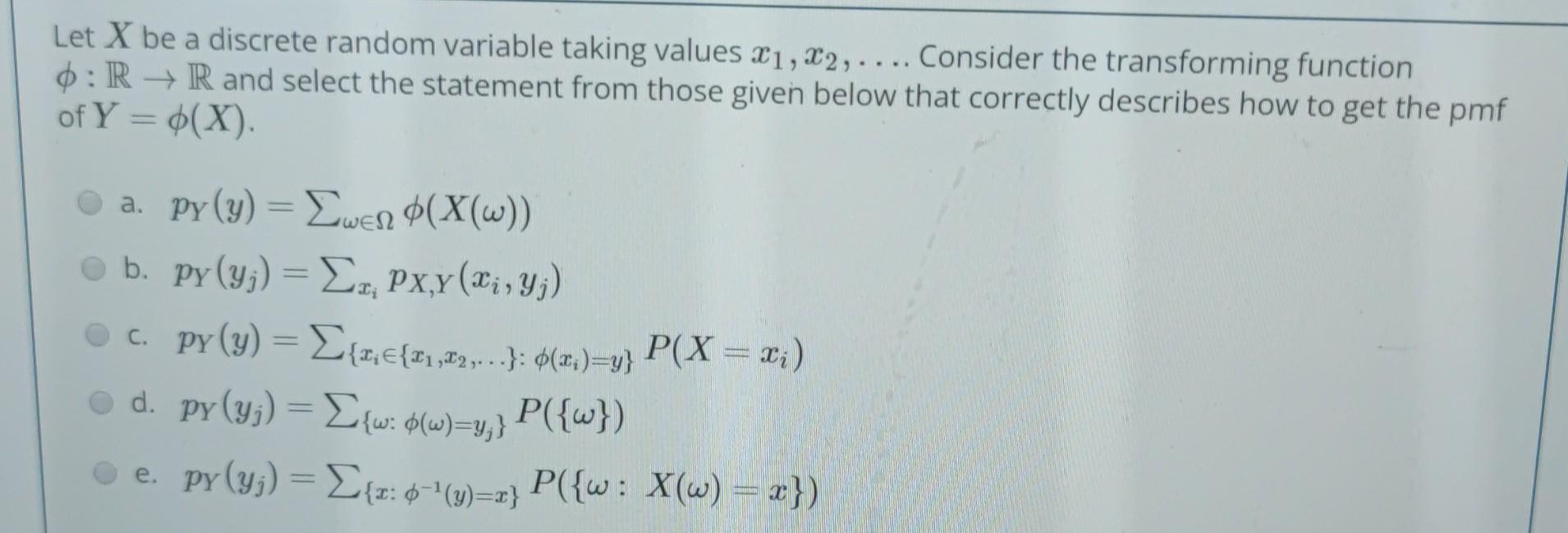 Solved 9 Let X be a discrete random variable taking values | Chegg.com