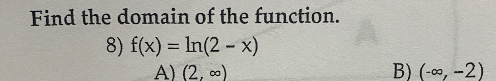 Solved Find the domain of the | Chegg.com