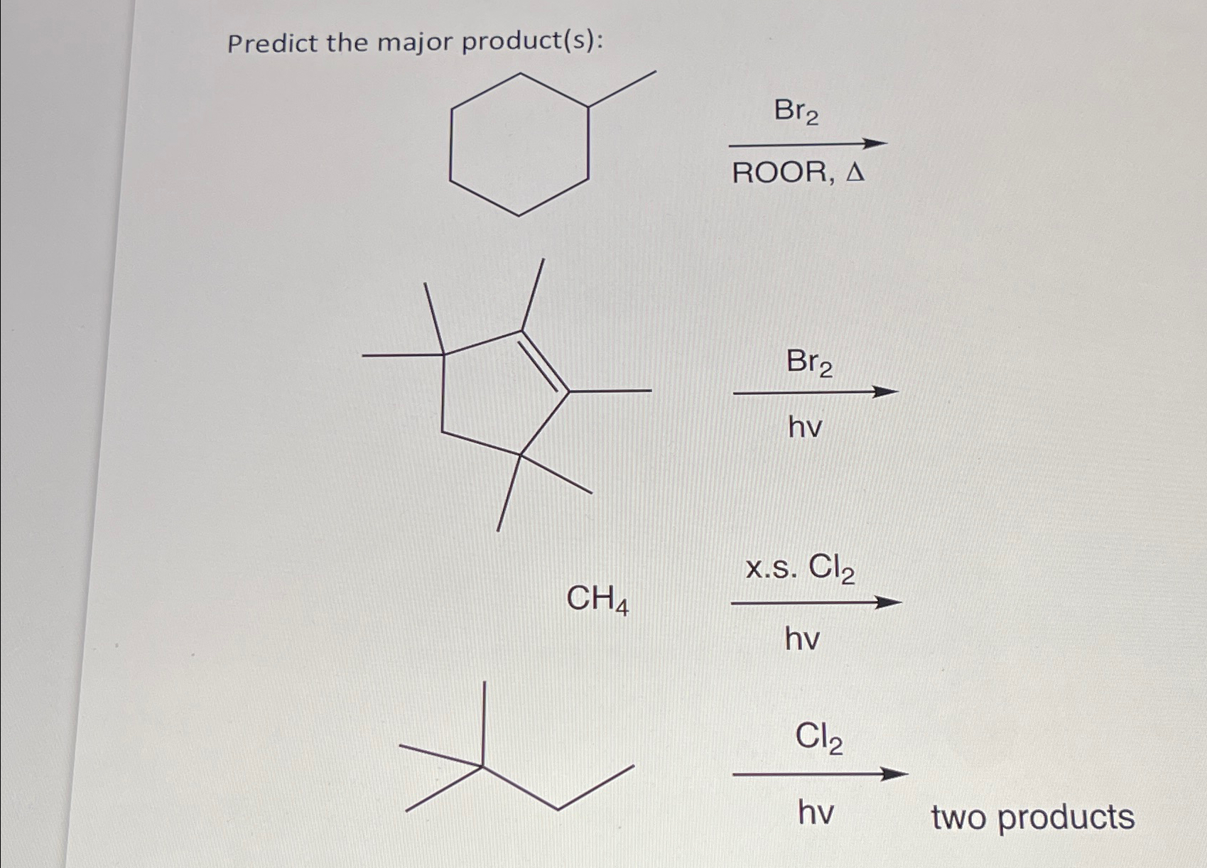 Solved Predict the major product(s): | Chegg.com