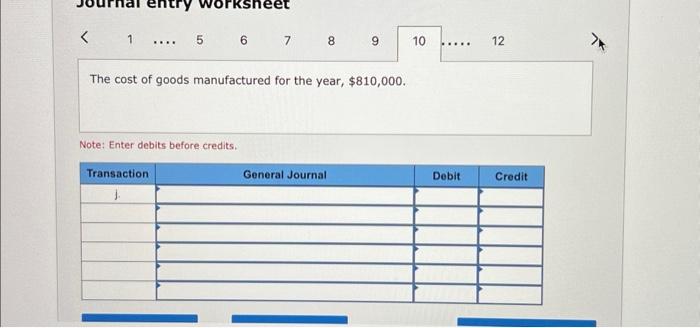 Solved Journal entry worksheet 1 5 6 7 8 12 The utility | Chegg.com