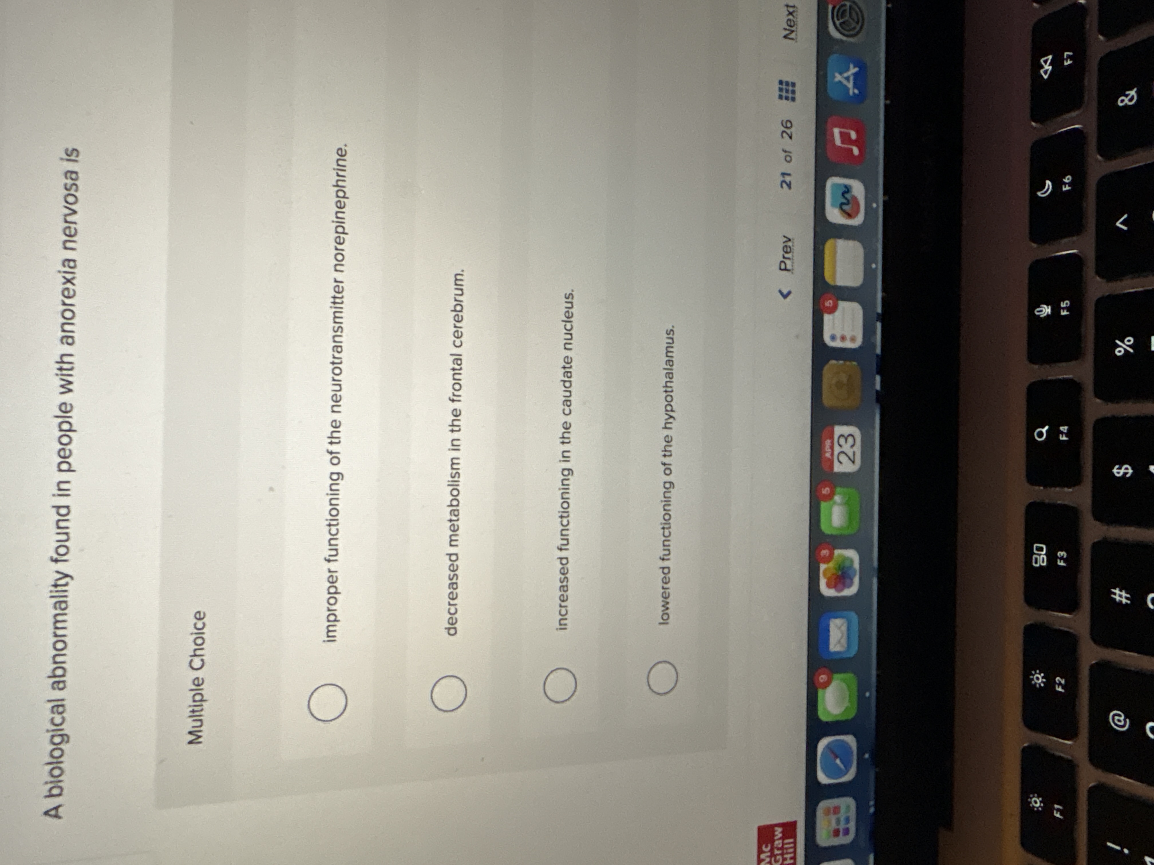 Solved A biological abnormality found in people with | Chegg.com