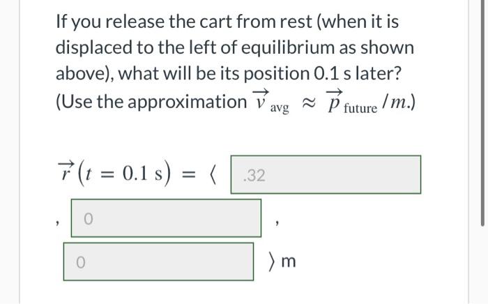 Solved A 0.6 kg cart is attached between two horizontal | Chegg.com