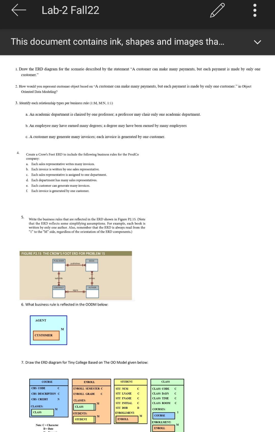 Solved This document contains ink, shapes and images tha... | Chegg.com