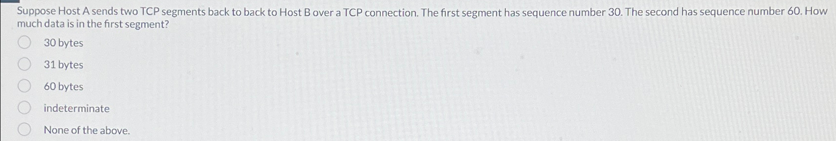 Solved Suppose Host A sends two TCP segments back to back to | Chegg.com Solved Suppose Host A sends two TCP segments back to back to | Chegg.com