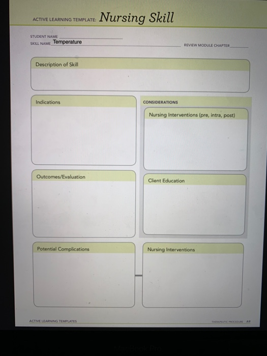 Solved ACTIVE LEARNING TEMPLATE: Nursing Skill STUDENT NAME | Chegg.com