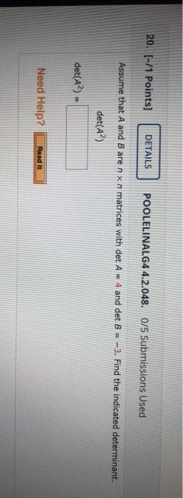 Solved 19. (-12 Points] DETAILS POOLELINALG4 4.2.046.EP. 0/5 | Chegg.com