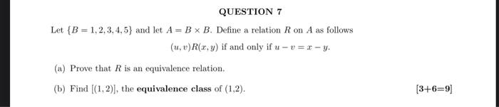 Solved Let {B=1,2,3,4,5} and let A=B×B. Define a relation R | Chegg.com