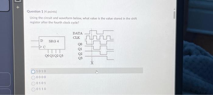 Solved Question 1 (4 points) Using the circuit and waveform | Chegg.com