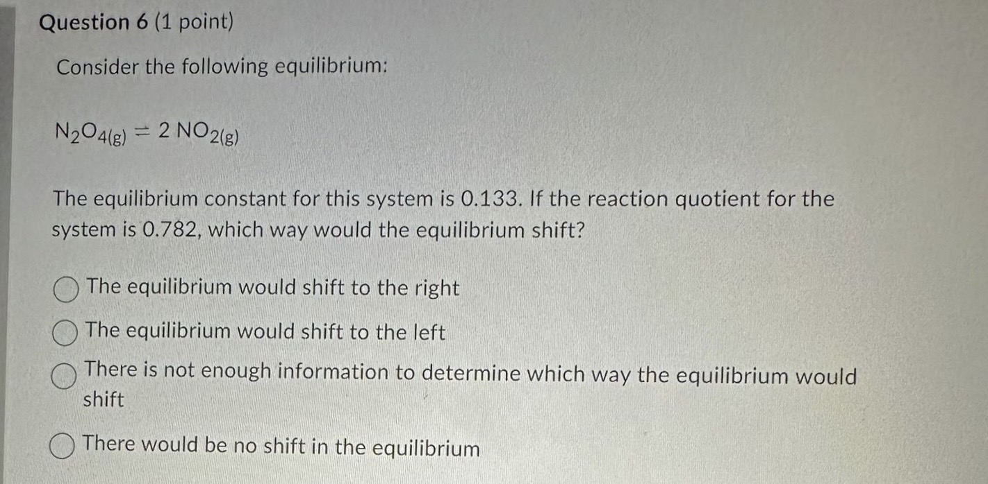 Solved Question 6 (1 ﻿point)Consider the following | Chegg.com