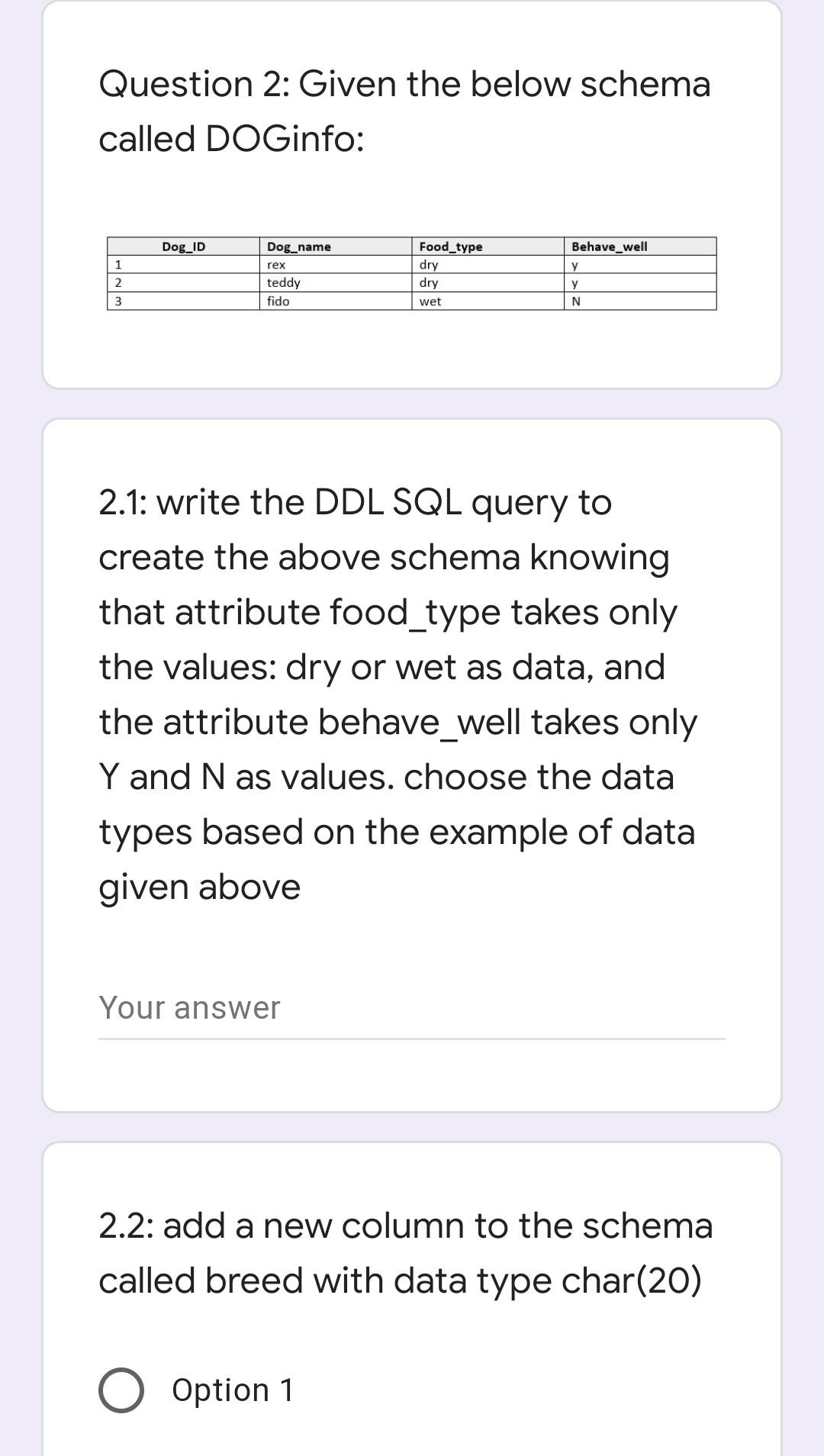 Solved name create table department (ID Integer not null, | Chegg.com