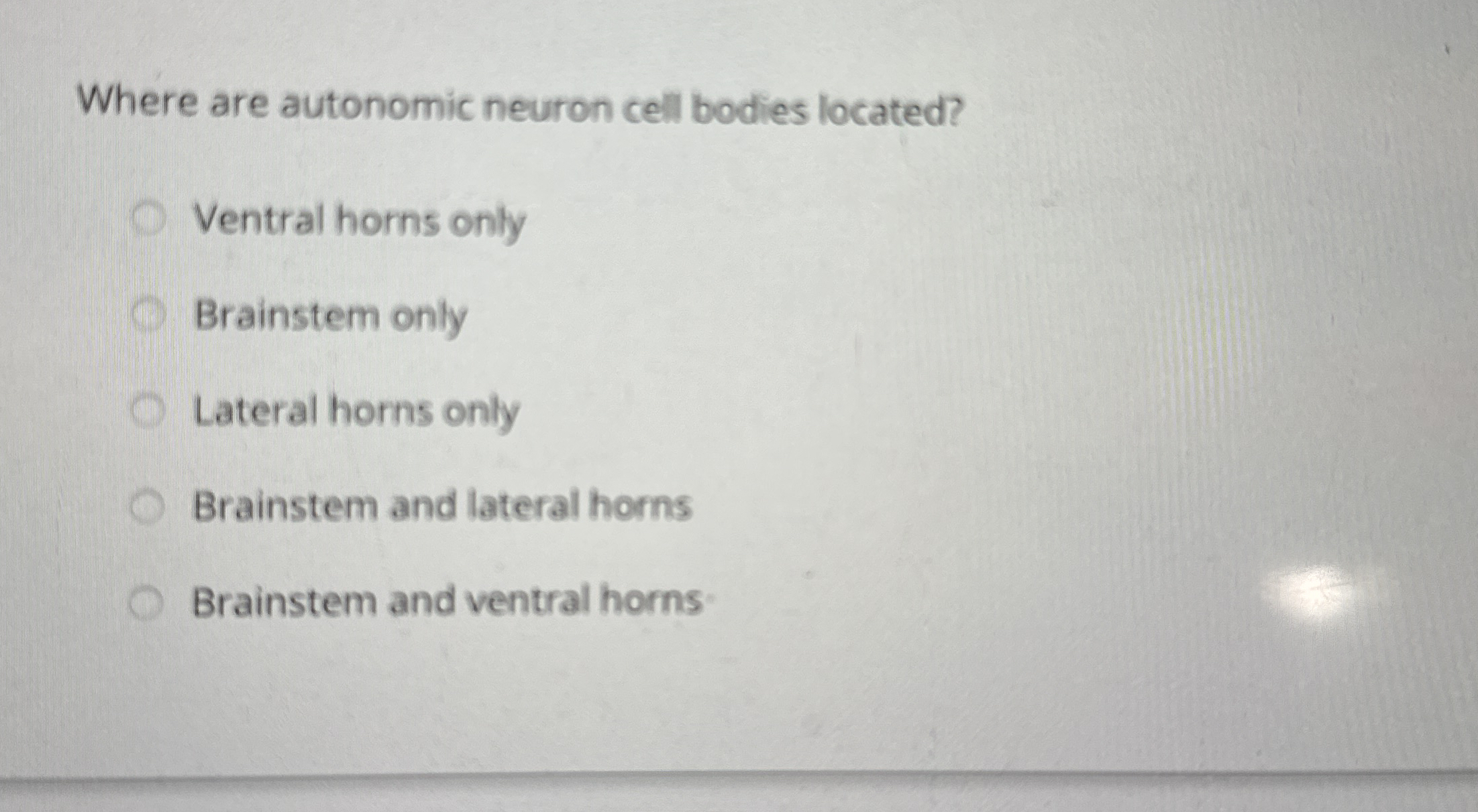 Solved Where are autonomic neuron cell bodies | Chegg.com