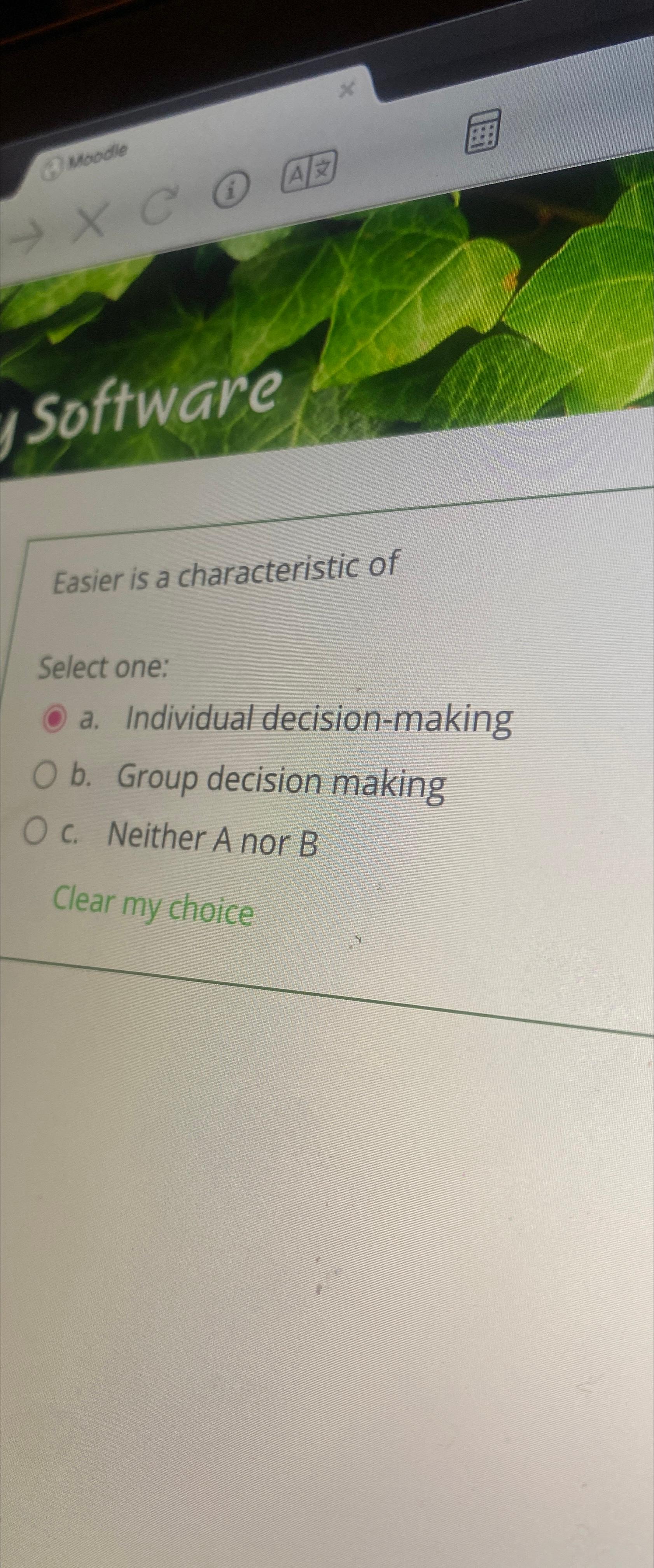 Solved Easier is a characteristic ofSelect one:a. | Chegg.com
