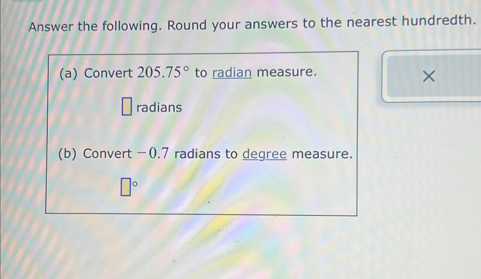 Solved Answer the following. Round your answers to the | Chegg.com