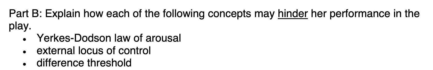 Solved Part B: Explain how each of the following concepts | Chegg.com Solved Part B: Explain how each of the following concepts | Chegg.com