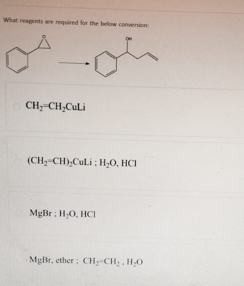 Solved What reagents are required for the below | Chegg.com