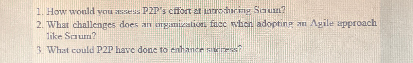 Solved How would you assess P2P's effort at introducing | Chegg.com