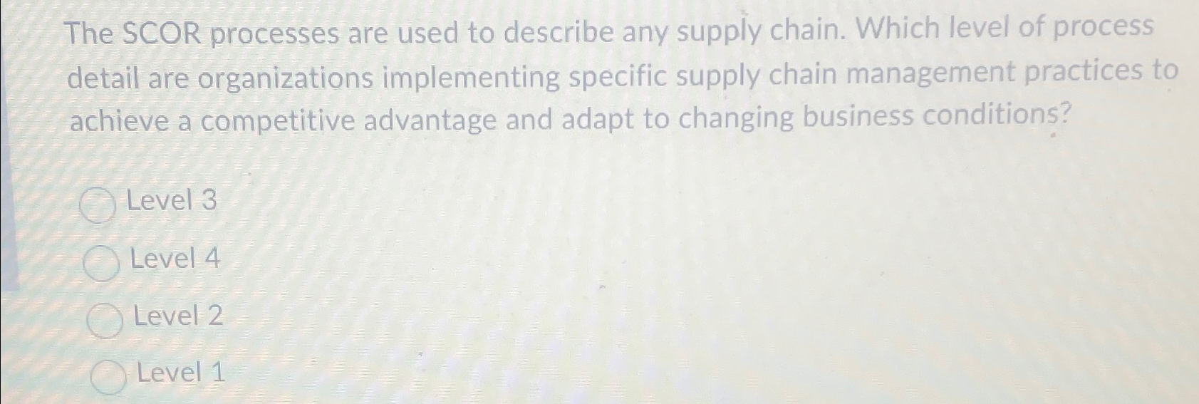Solved The SCOR processes are used to describe any supply | Chegg.com