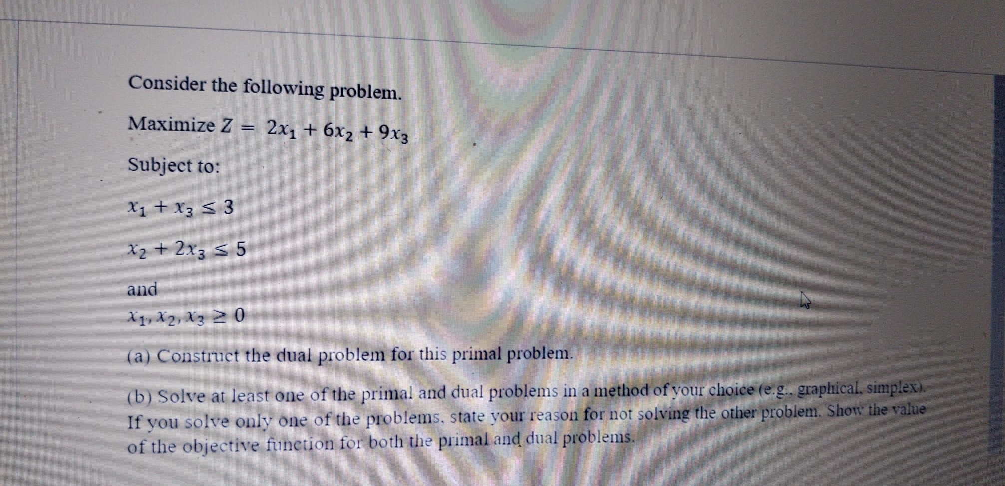 Solved Consider the following problem.Maximize | Chegg.com