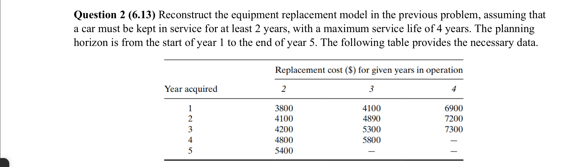Solved Question 2 (6.13) ﻿Reconstruct the equipment | Chegg.com