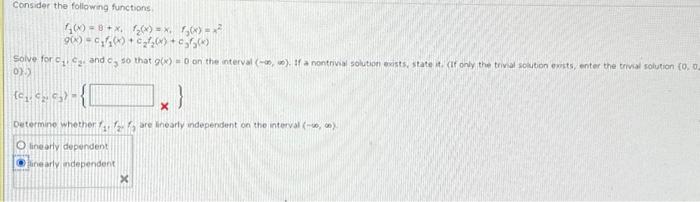 Solved Consider the following functions. | Chegg.com