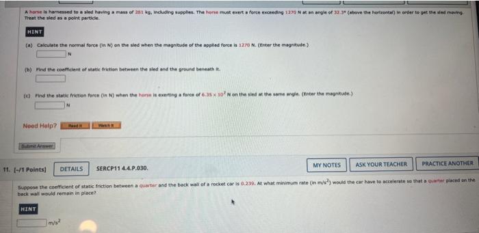 Solved Theat the sled as a polnt particle. (a) Calculate the | Chegg.com
