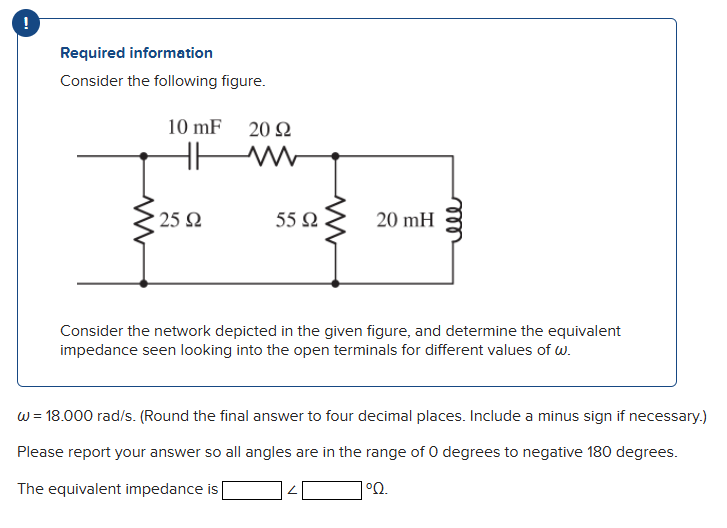 Solved !Required informationConsider the following | Chegg.com