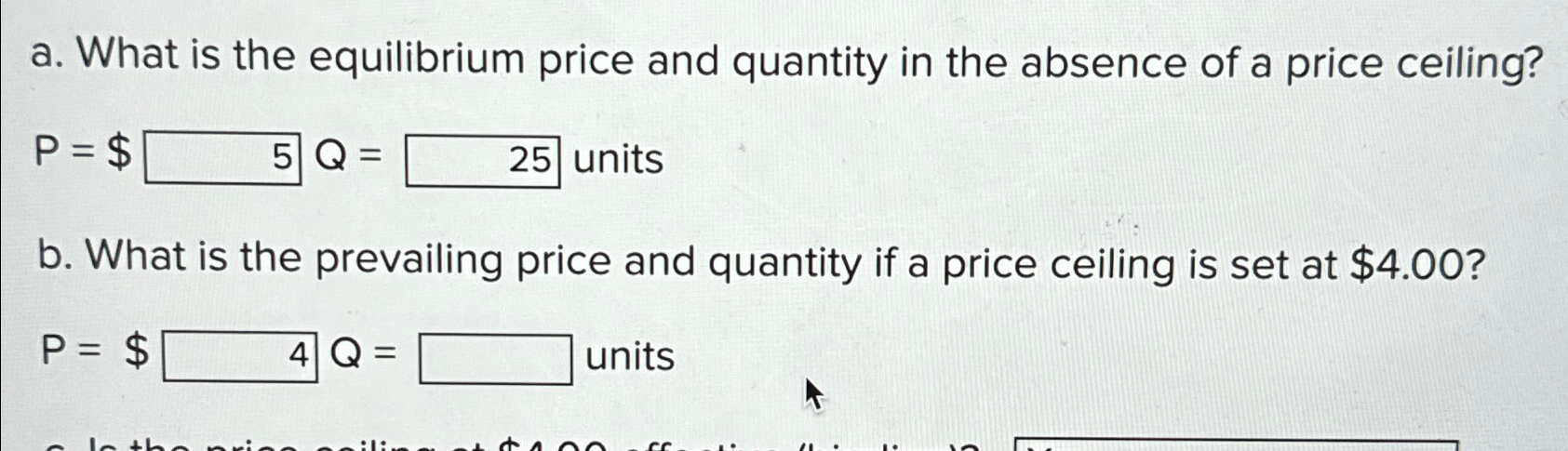 Solved a. ﻿What is the equilibrium price and quantity in the | Chegg.com