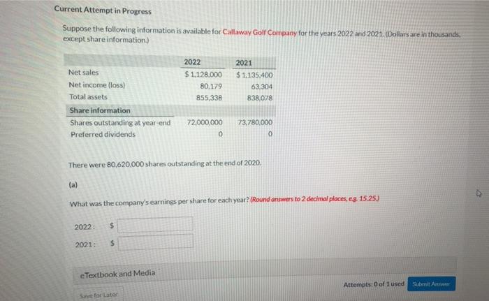 Solved Current Attempt in Progress Suppose the following | Chegg.com