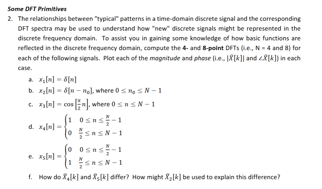Solved Some DFT PrimitivesThe relationships between | Chegg.com