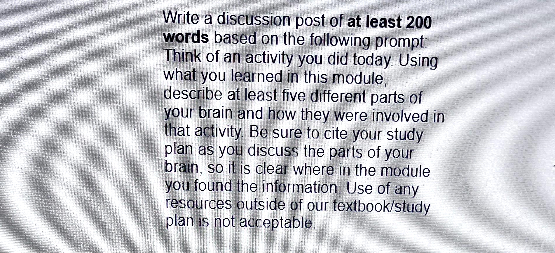 Solved Write a discussion post of at least 200 words based | Chegg.com
