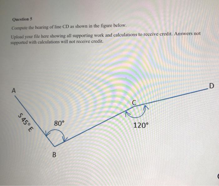 Solved Questions Compute the bearing of line CD as shown in | Chegg.com