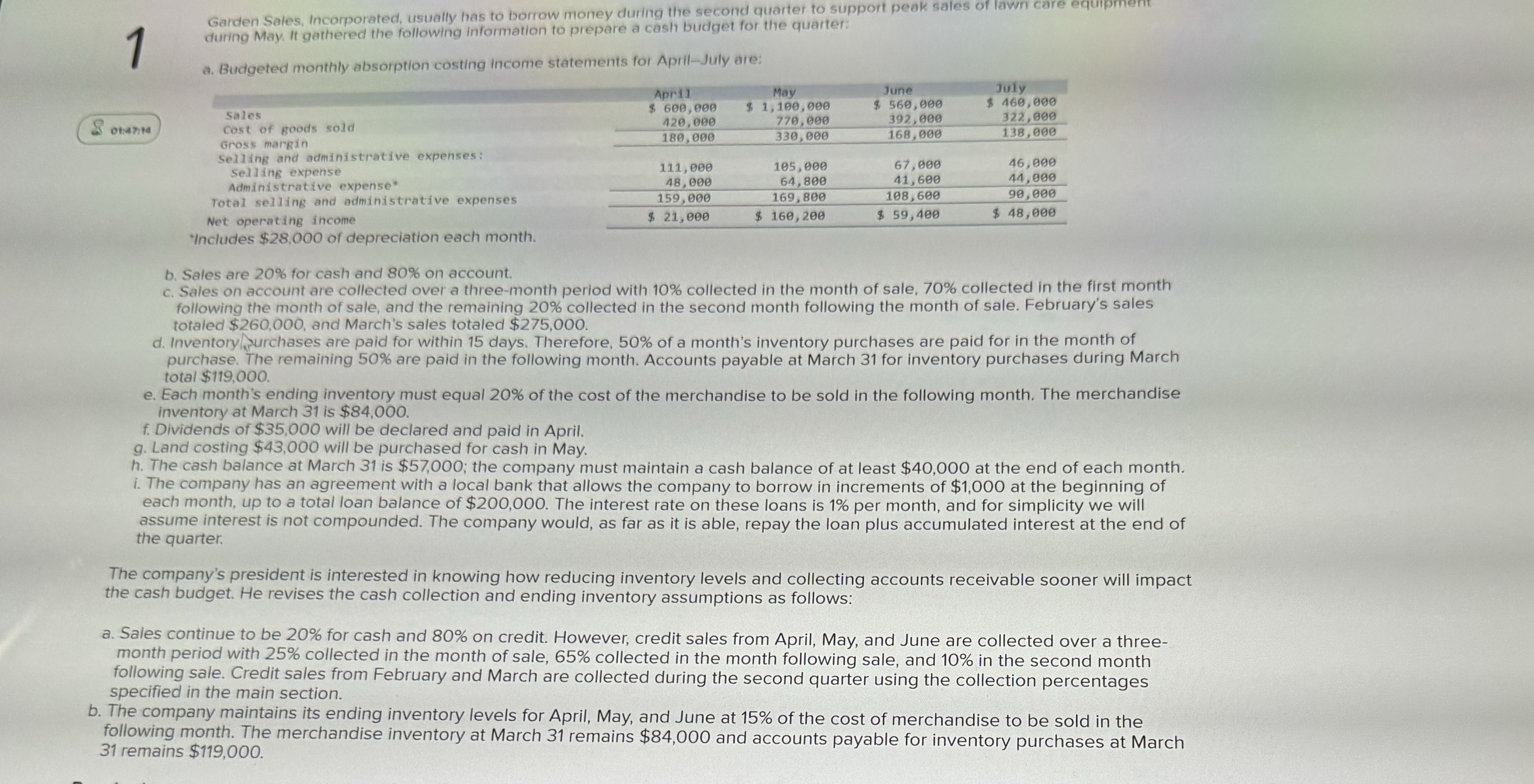 Solved Sales are 20% ﻿for cash and 80% ﻿on account.c. ﻿Sales | Chegg.com