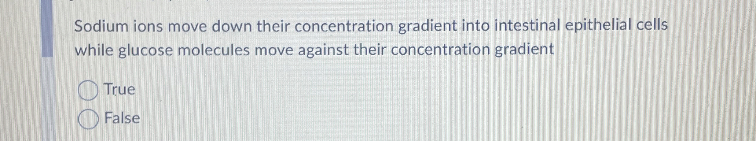 Solved Sodium ions move down their concentration gradient | Chegg.com