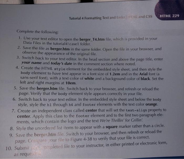 Solved APPLY Case Problem 1 Data Files needed for this Case | Chegg.com