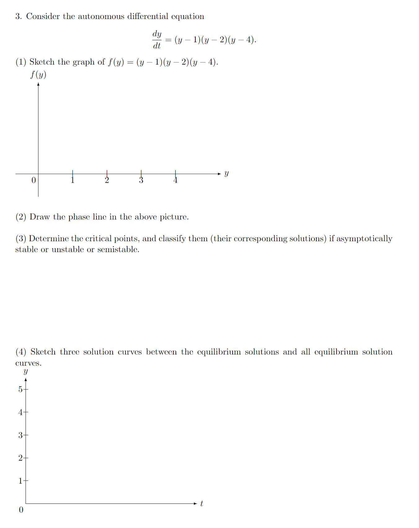 Solved Consider the autonomous differential | Chegg.com
