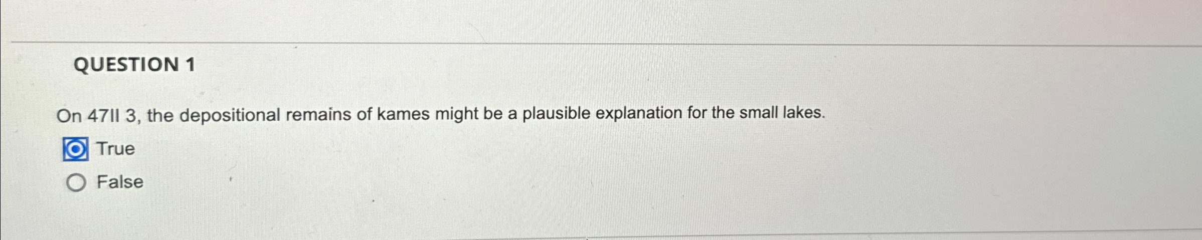 Solved QUESTION 1On 47||3, ﻿the depositional remains of | Chegg.com