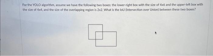 Solved For the YOLO algorithm, assume we have the following | Chegg.com