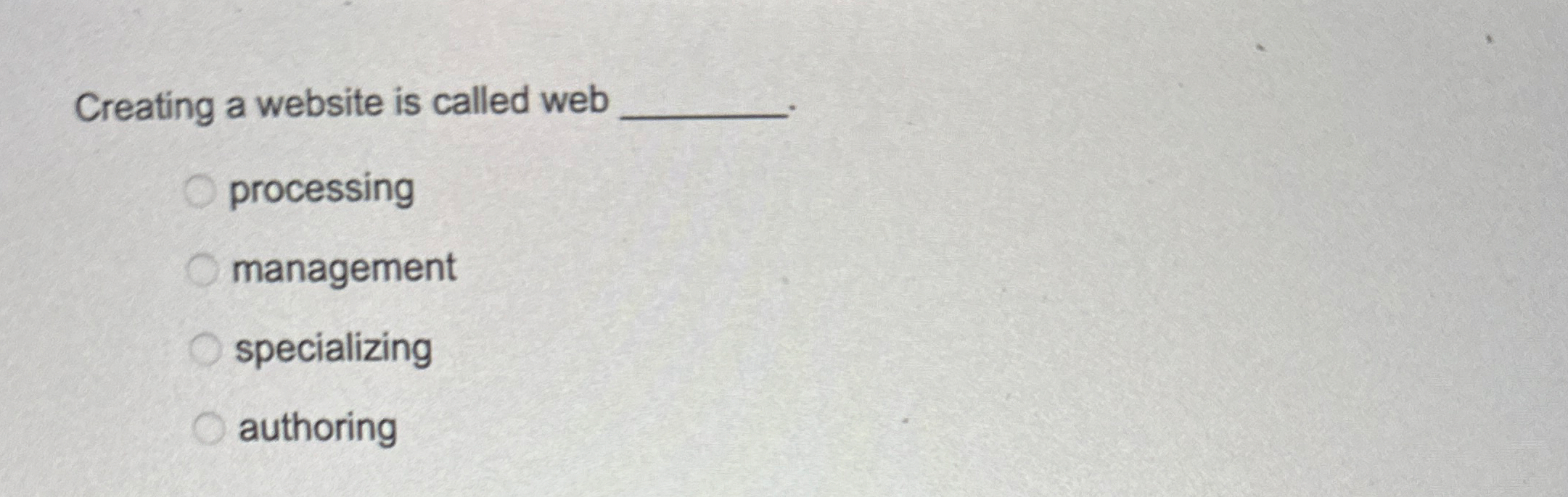 Creating a website is called web | Chegg.com