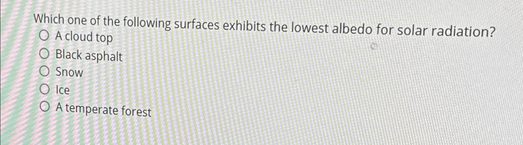 Solved Which one of the following surfaces exhibits the | Chegg.com